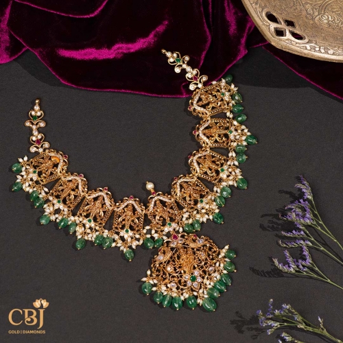 Uttarika CZ Pachi Kanti Necklace
