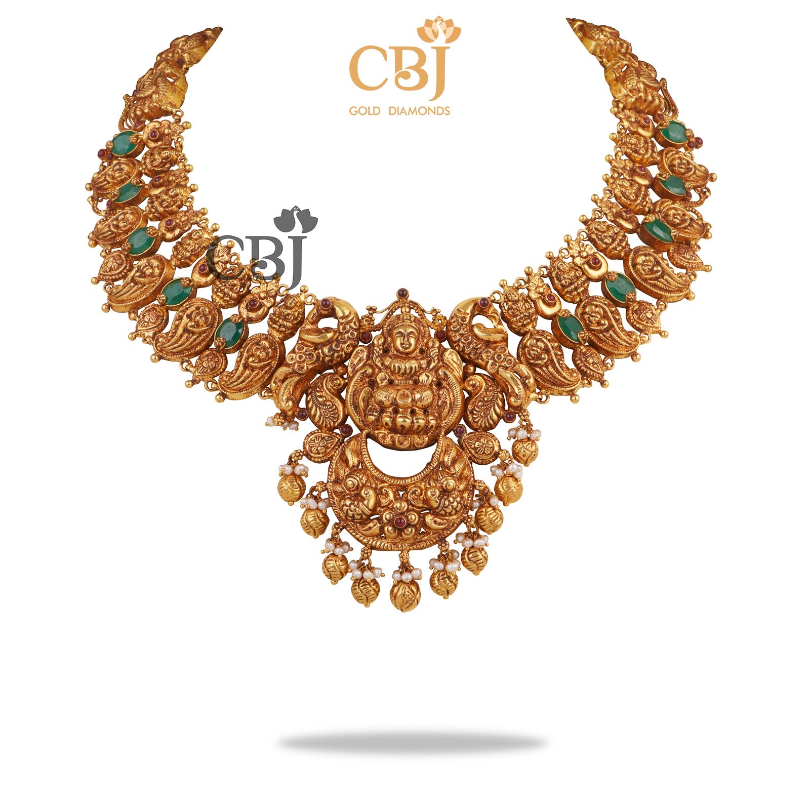 Gold Mango Necklace Design